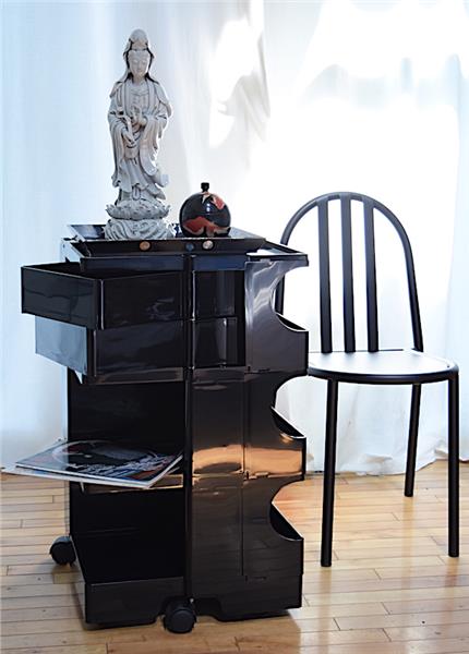 BOBY trolley B32 black by Joe Colombo black